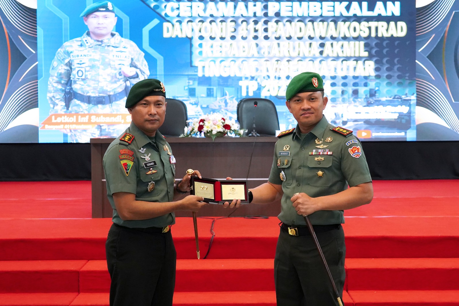 Pembekalan Inspiratif oleh Danyonif 411 Letkol Inf Subandi untuk Taruna ...