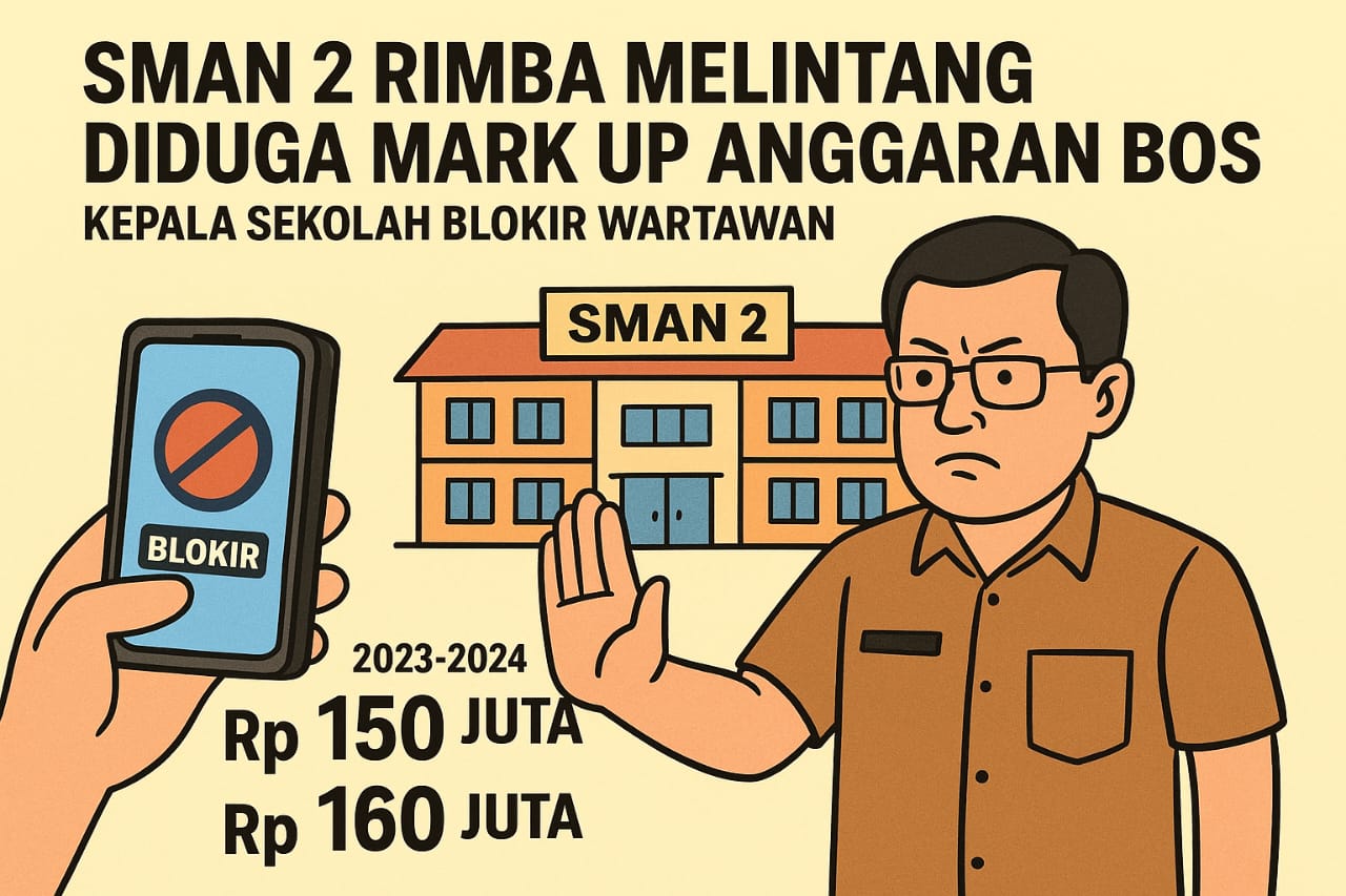 SMAN 2 Rimba Melintang Diduga Mark Up Anggaran BOS, Kepala Sekolah ...